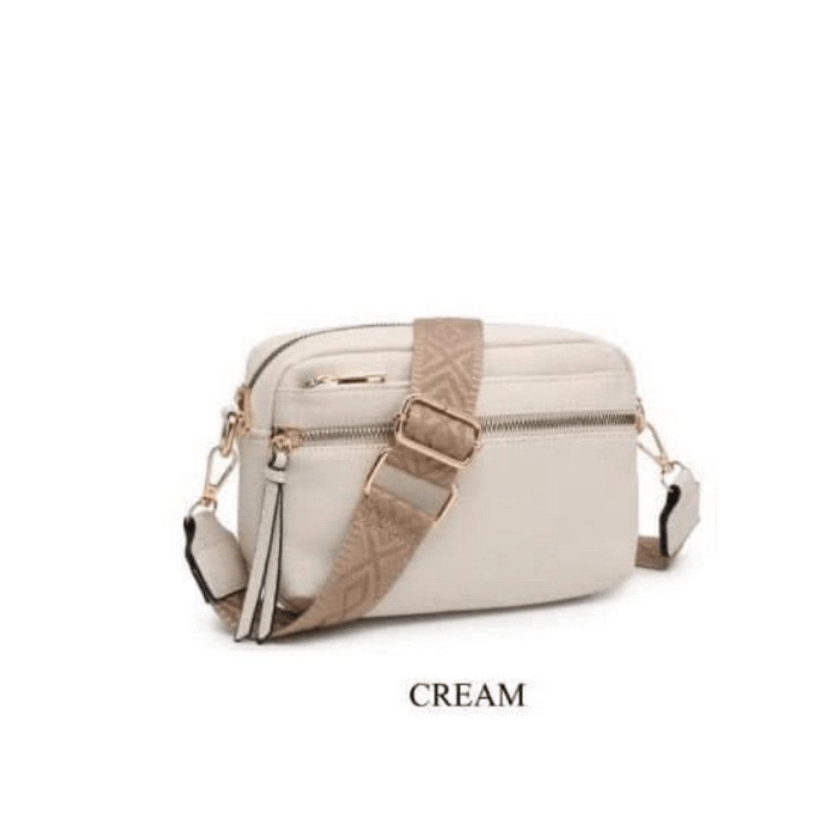 Beige & Brown Crossbody – B.Fancy